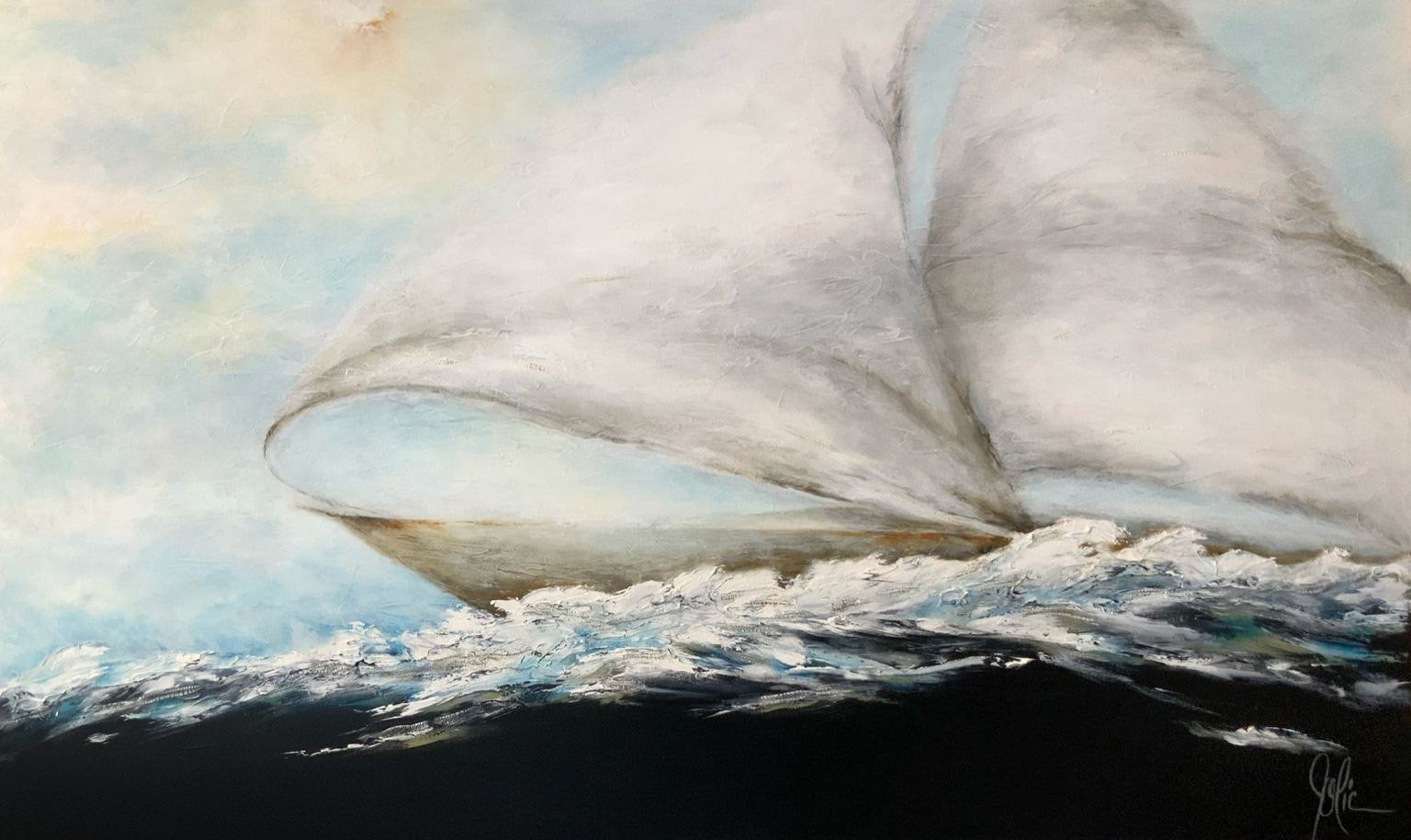 Sail - One wave at a time de Jolic – Galerie d'Art Beauchamp
